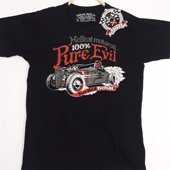 HotRod Hellcat | Shirts | Hotrod Hellcat Pure Evil Graphic Tshirt Size ...